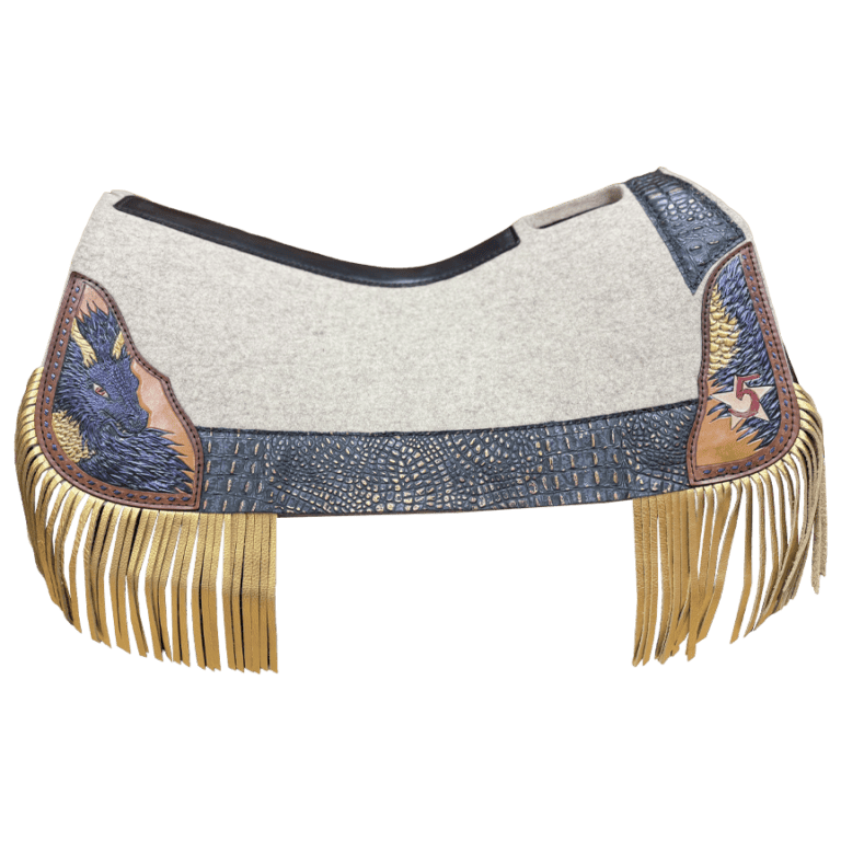 Dragon Rider Series | Hand Tooled 5 Star Wool Saddle Pads
