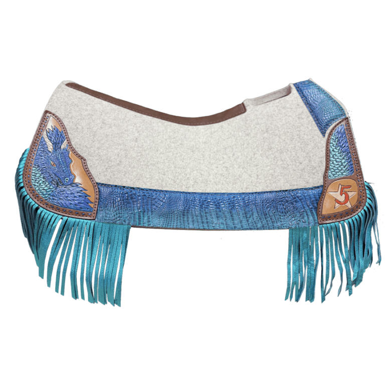Dragon Rider Series | Hand Tooled 5 Star Wool Saddle Pads