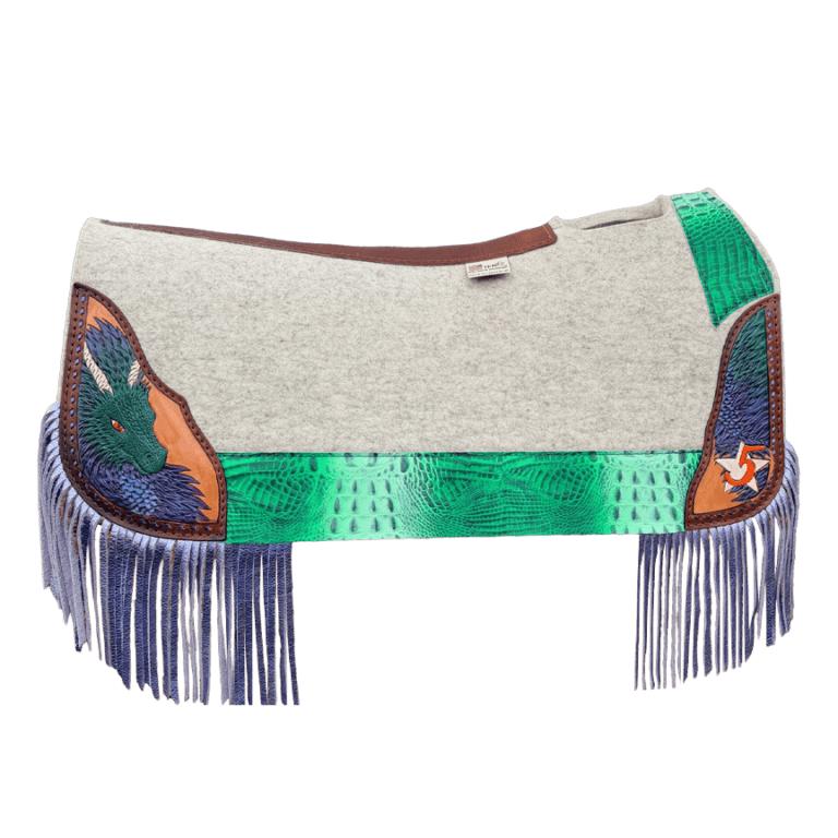 Dragon Rider Series | Hand Tooled 5 Star Wool Saddle Pads